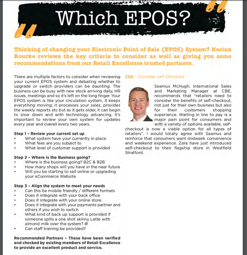 Retail Times feature CBE - CBE – EPoS Software , EPoS Systems and EPoS ...